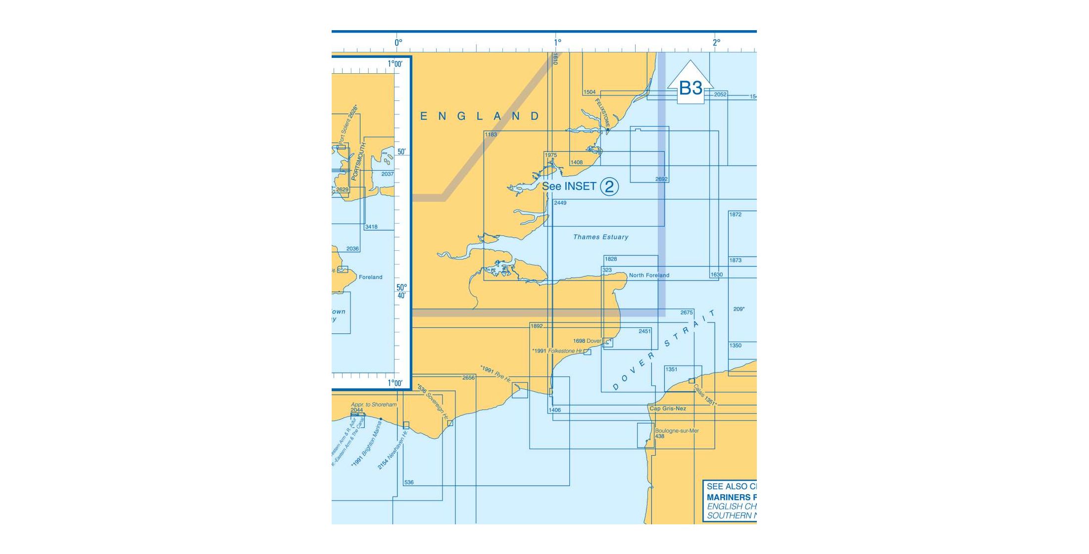 Admiralty Charts English Channel (east) And North Sea (south) B2 29 ...