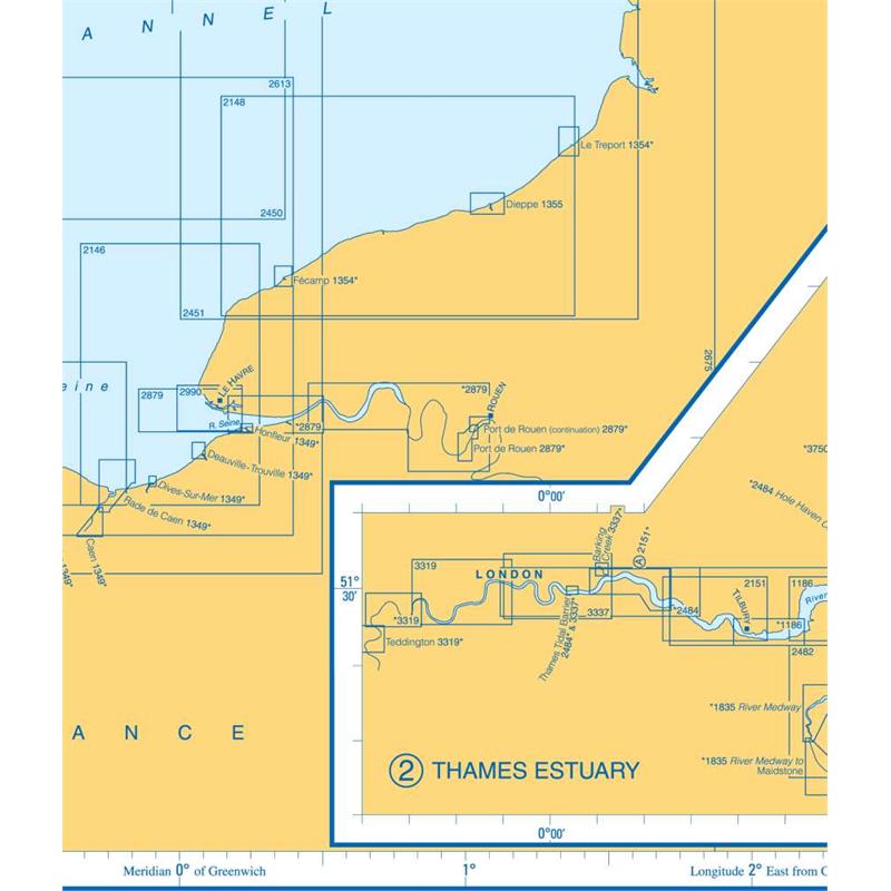 Admiralty Charts English Channel (east) And North Sea (south) B2 29 ...