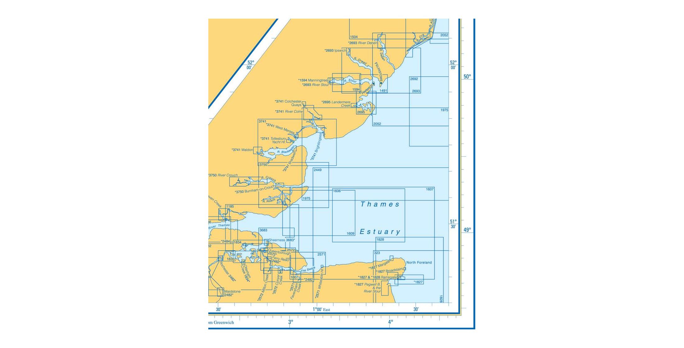Admiralty Charts English Channel (east) And North Sea (south) B2 29 ...