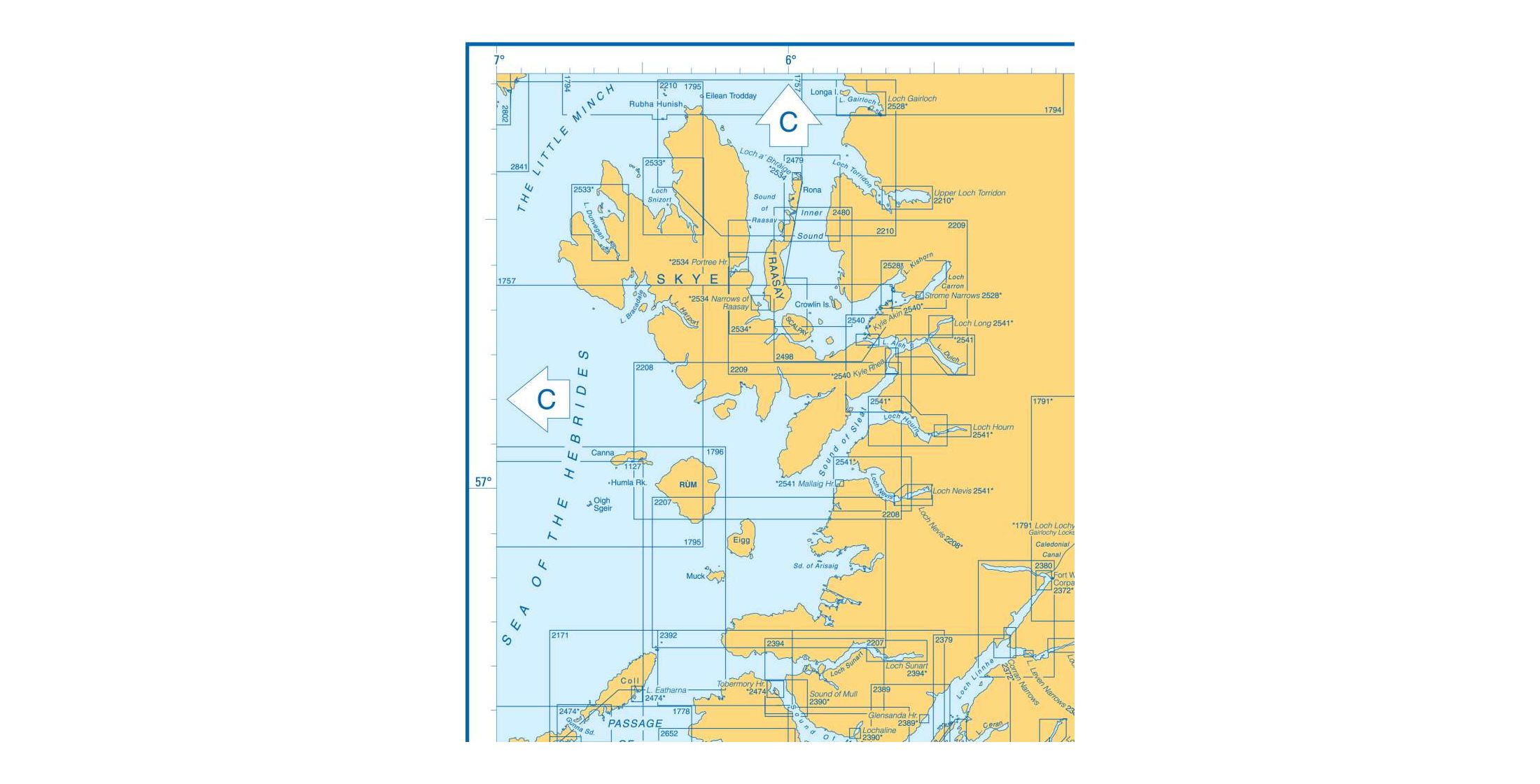 Admiralty Charts - Scotland - Firth of Clyde to Skye - Orkney ...