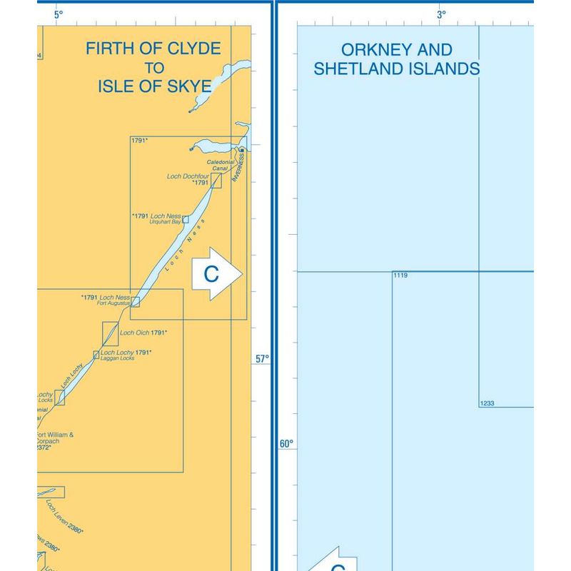 Admiralty Charts - Scotland - Firth of Clyde to Skye - Orkney ...