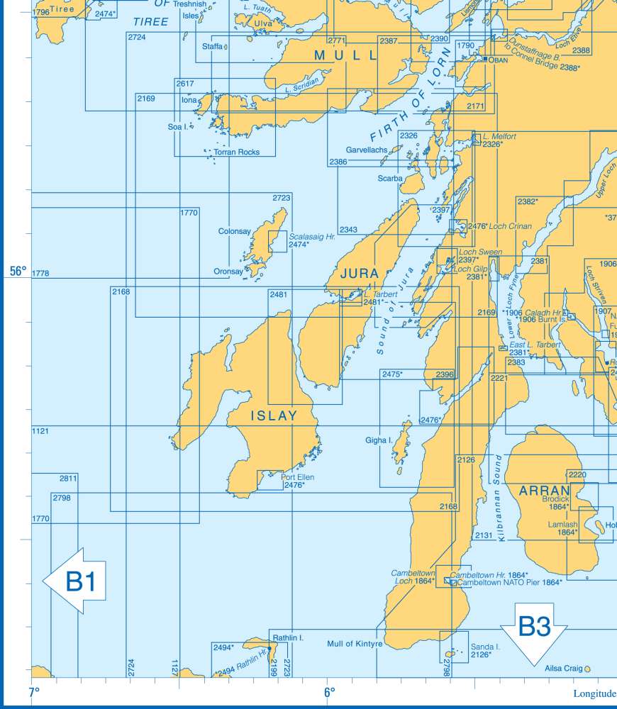 Admiralty Charts - Scotland - Firth of Clyde to Skye - Orkney ...