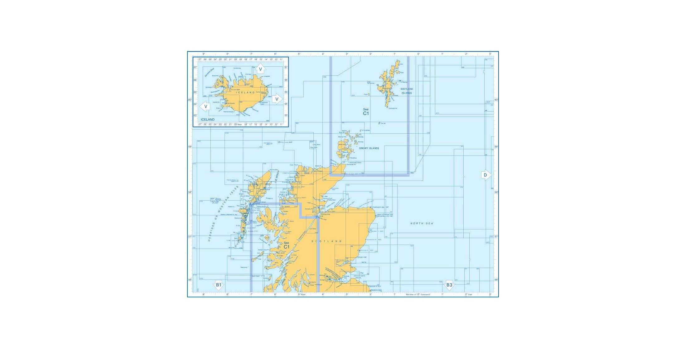 Admiralty Charts - Scotland and Adjacent Islands C 37 OutdoorGB