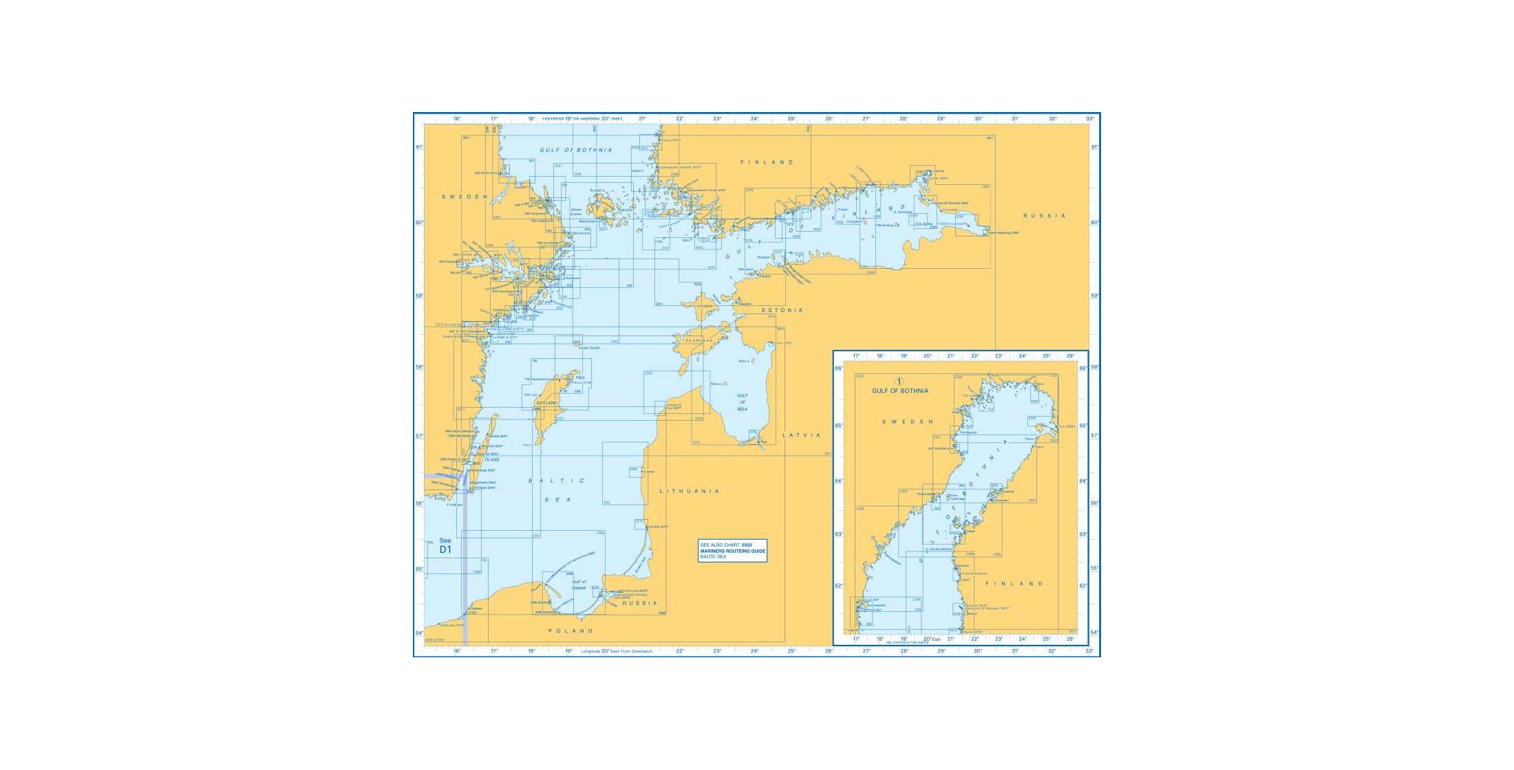 Admiralty Charts - Baltic Sea - Gulf of Finland - Gulf of Bothnia D2 49 ...