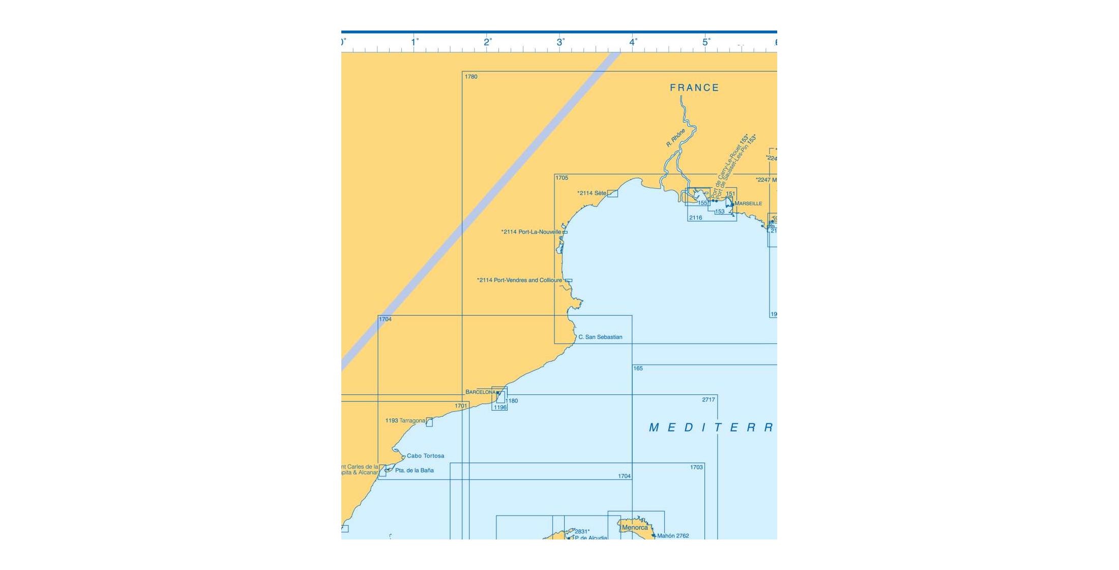 Admiralty Charts - Western Mediterranean Sea E1 55 OutdoorGB