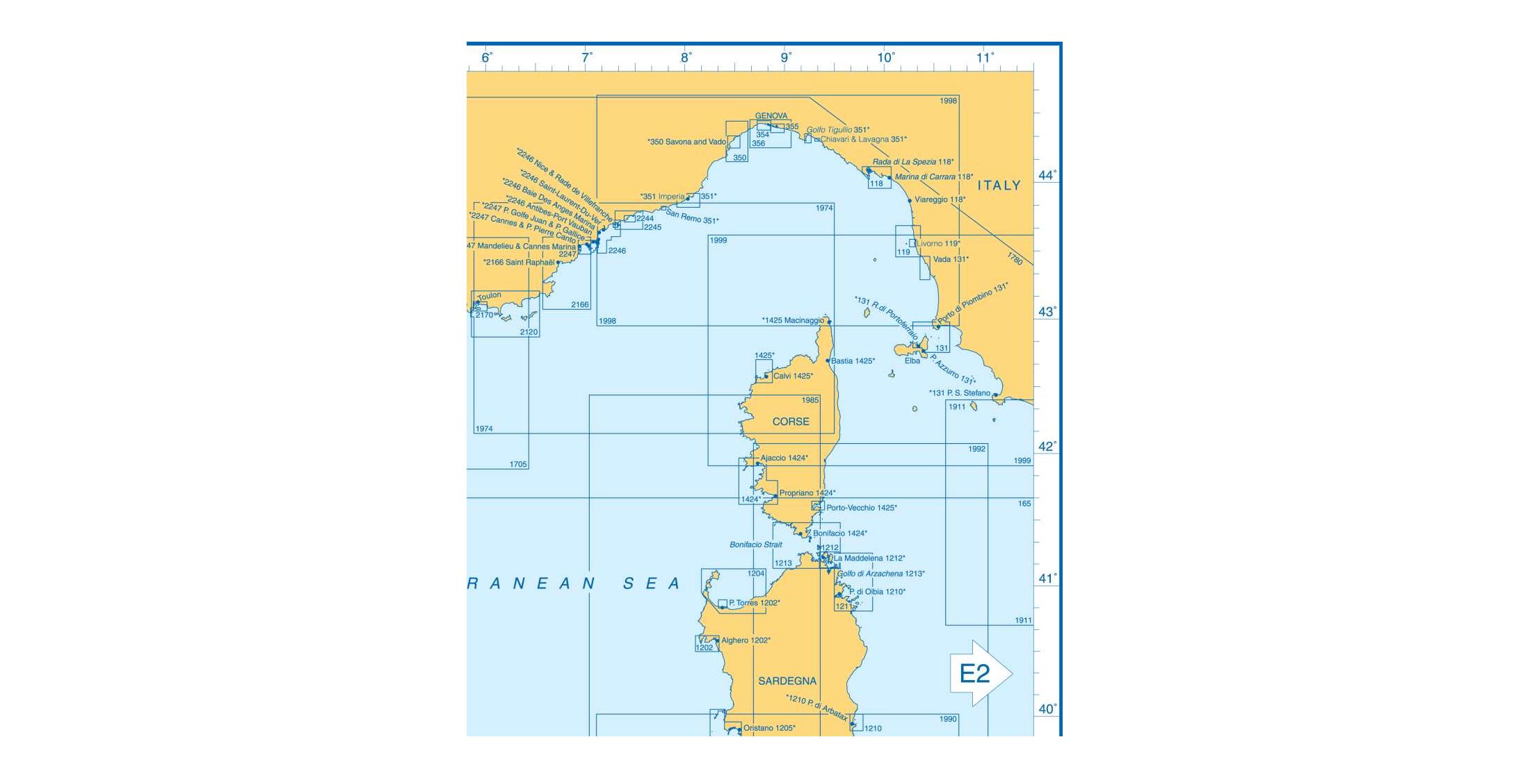 Admiralty Charts - Western Mediterranean Sea E1 55 OutdoorGB