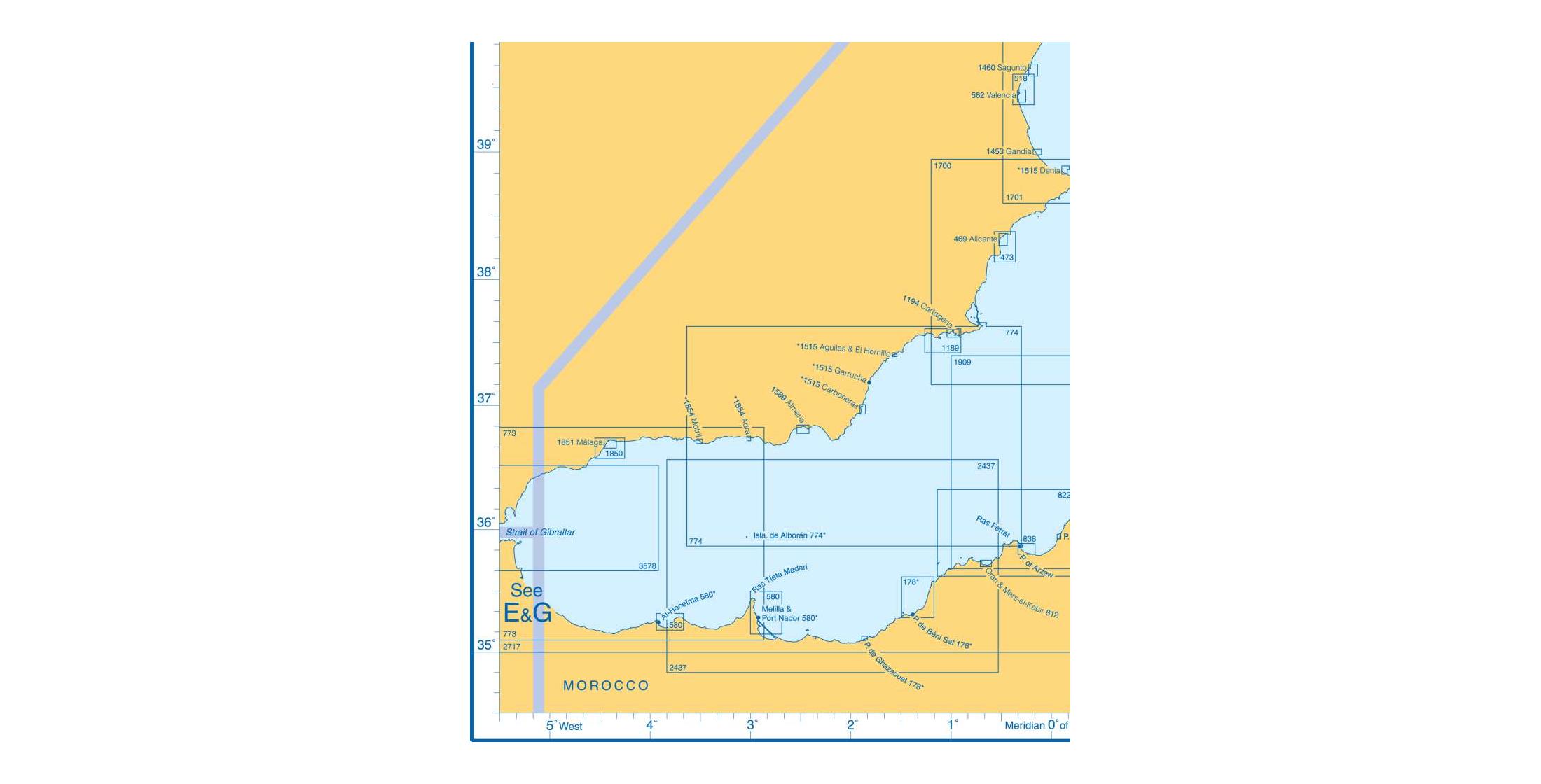 Admiralty Charts - Western Mediterranean Sea E1 55 OutdoorGB