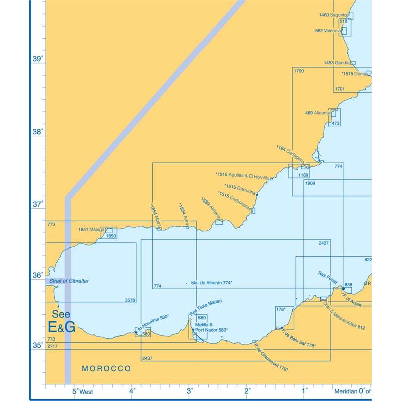 Admiralty Charts - Western Mediterranean Sea E1 55 OutdoorGB