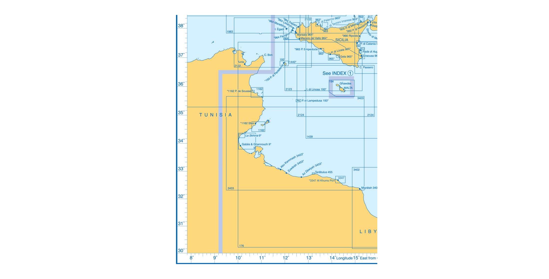 Admiralty Charts - Central Mediterranean Sea and Adriatic Sea E2 57 ...