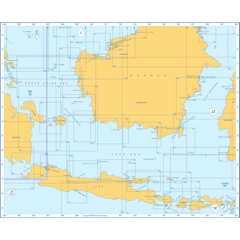 Admiralty Charts - Borneo and Jawa J1 85 OutdoorGB