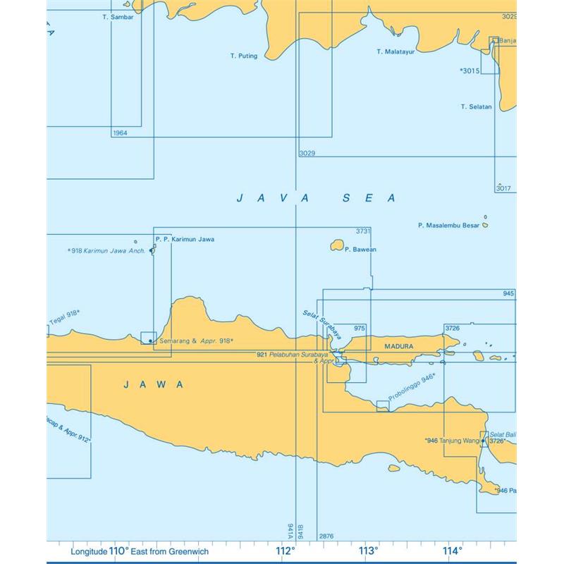 Admiralty Charts - Borneo and Jawa J1 85 OutdoorGB