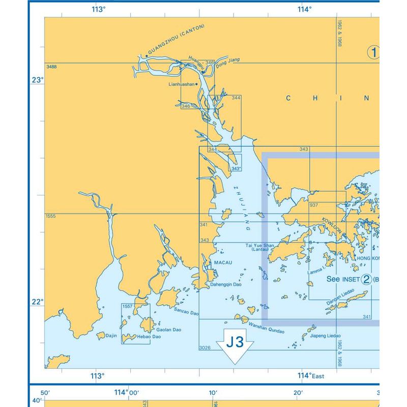 Admiralty Charts - Zhu Jiang - Hong Kong - Philippines Central Part ...