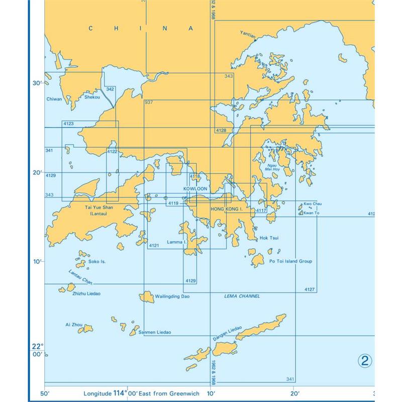 Admiralty Charts - Zhu Jiang - Hong Kong - Philippines Central Part ...
