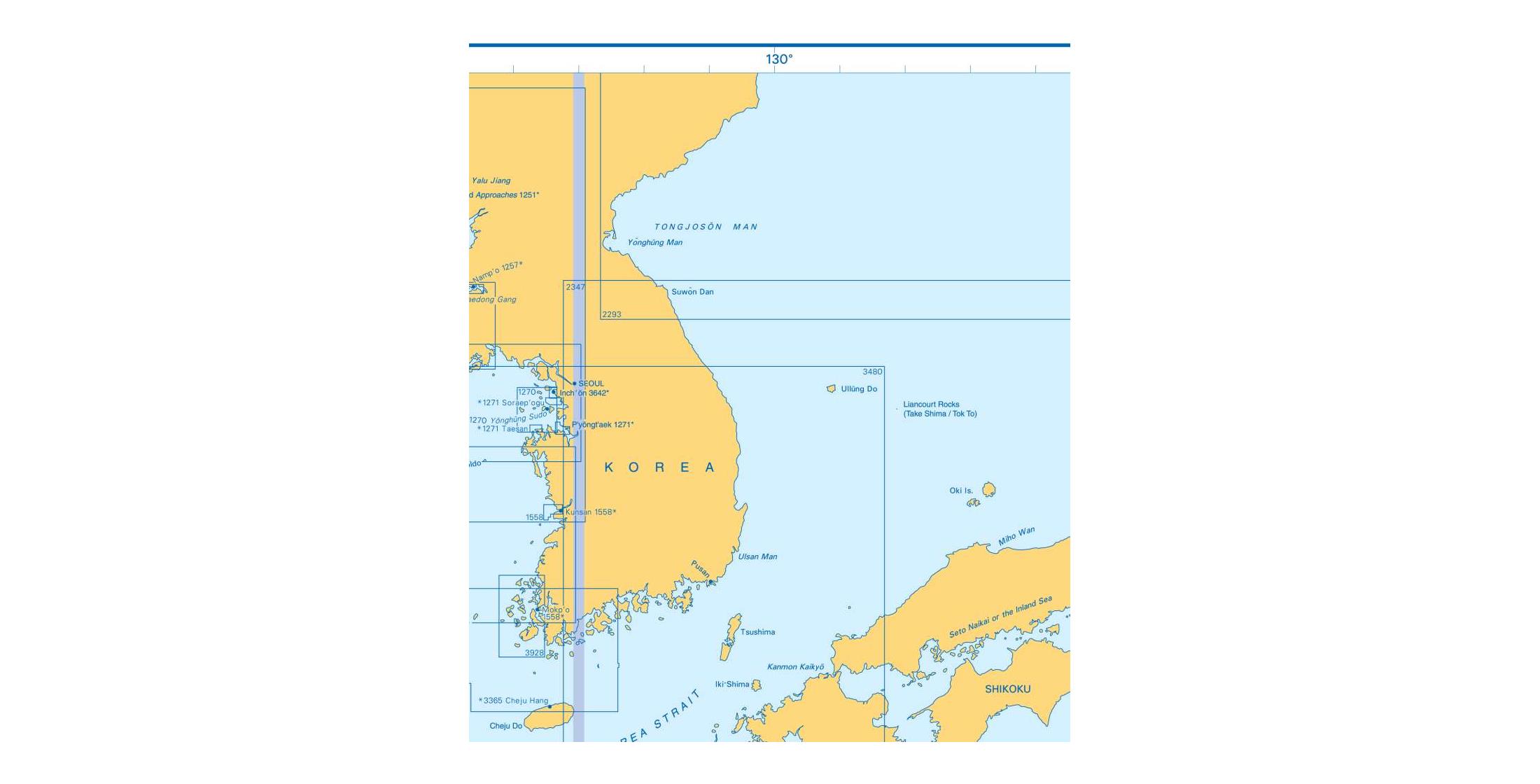 Admiralty Charts - North-East China - West Korea - Nansei Shoto - Nanpo ...