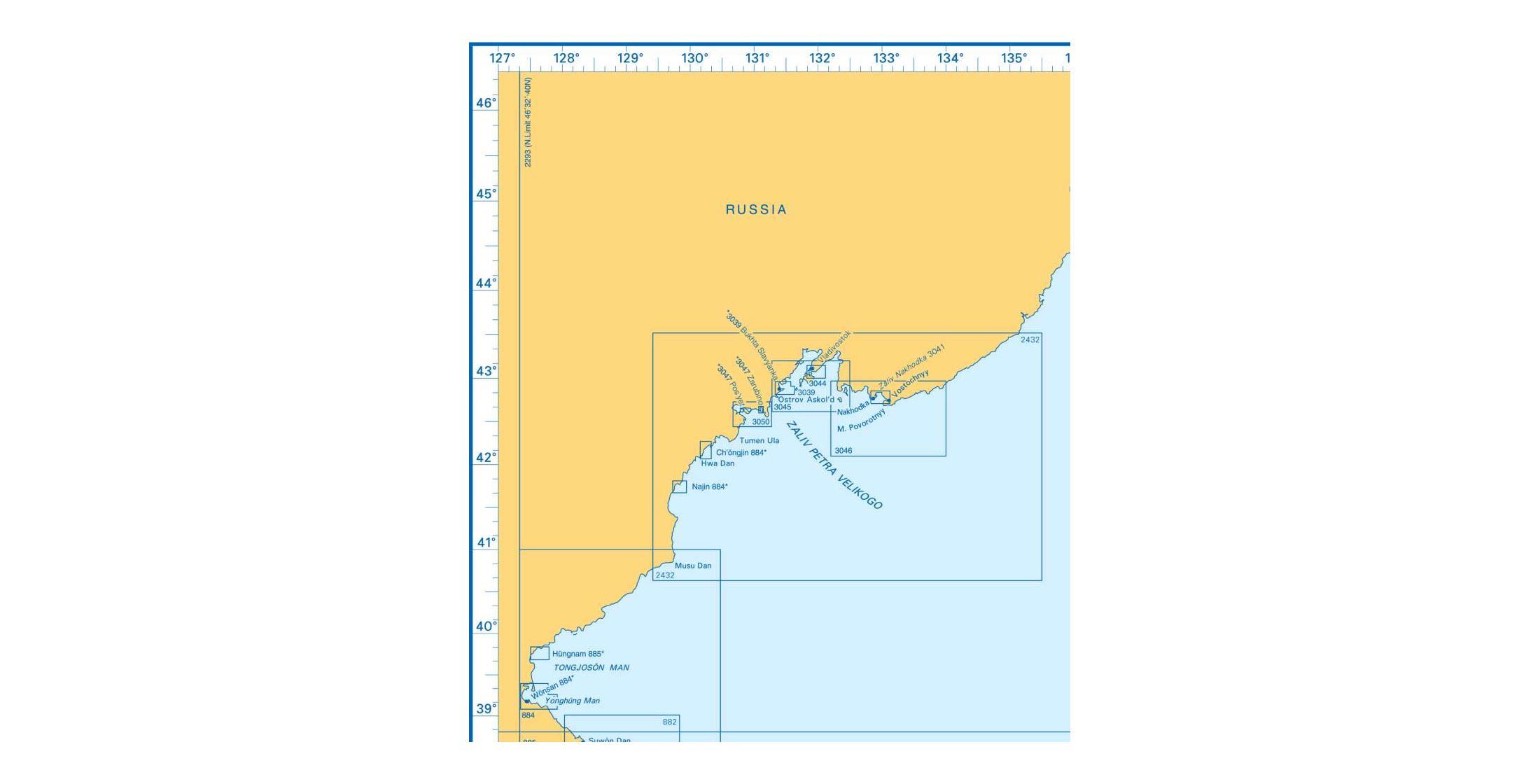 Admiralty Charts Russia - Pacific Coast - Eastern Korea - Japan - Tokyo ...