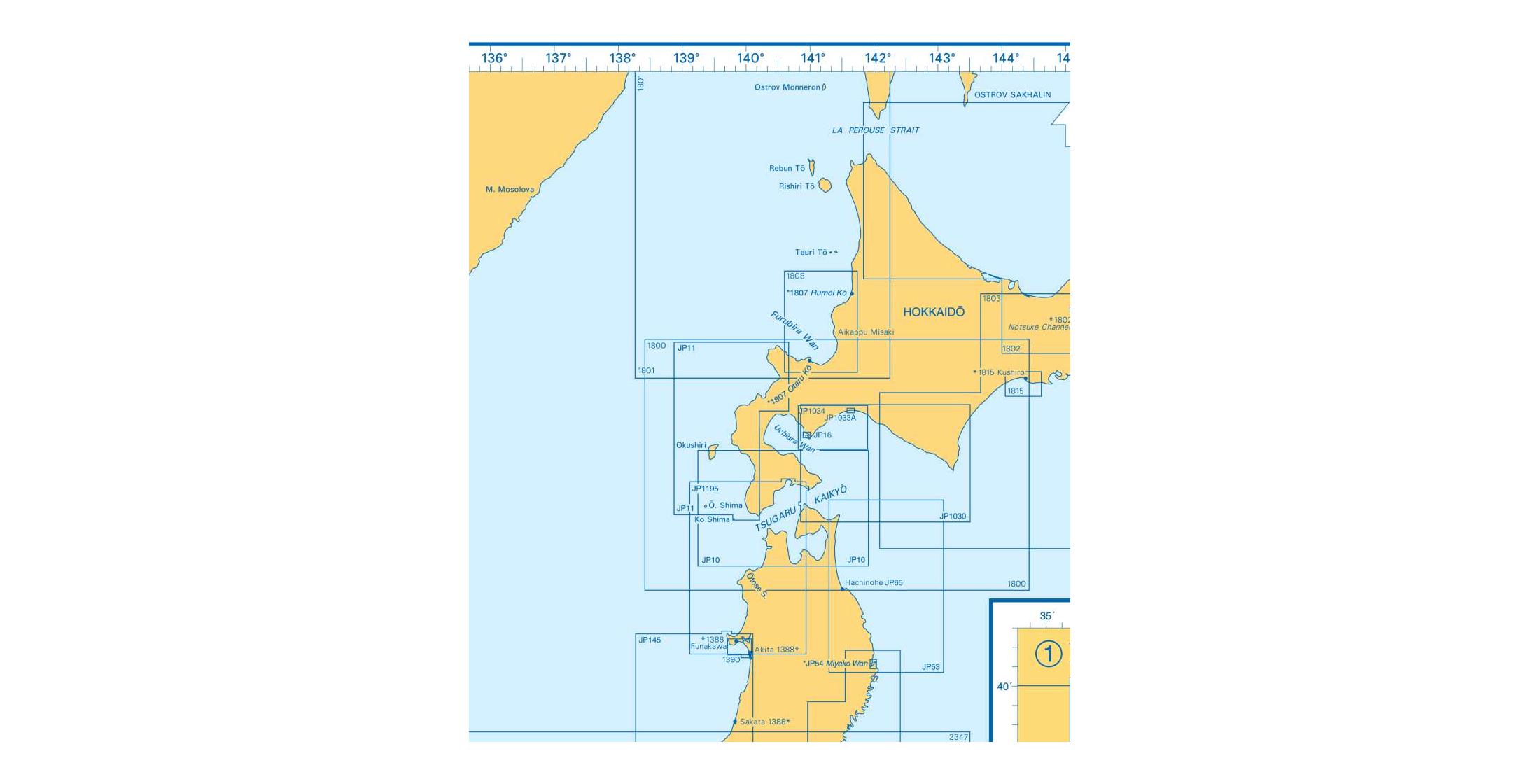 Admiralty Charts Russia - Pacific Coast - Eastern Korea - Japan - Tokyo ...