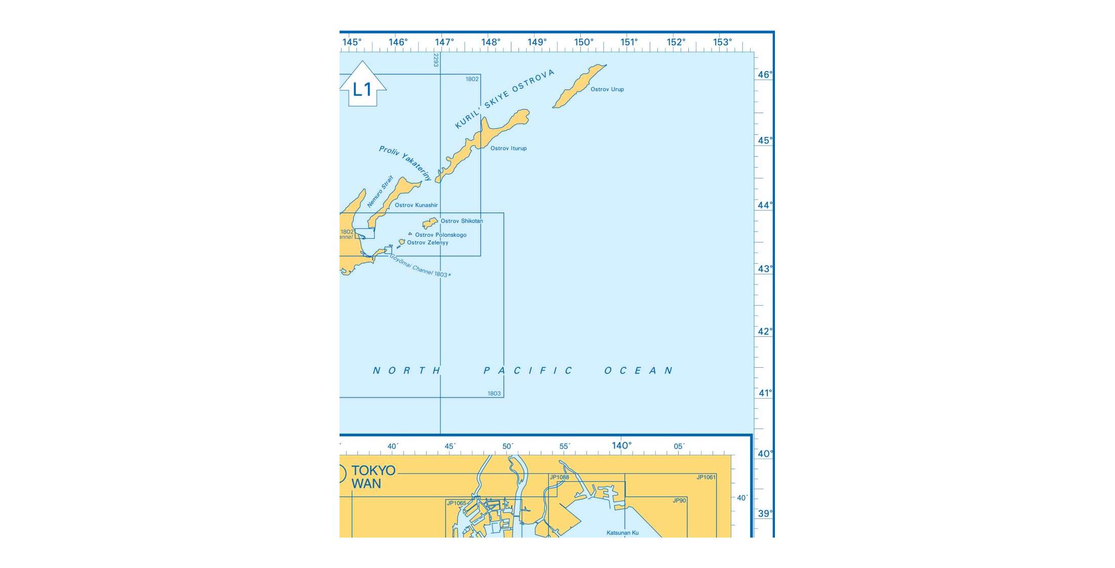 Admiralty Charts Russia - Pacific Coast - Eastern Korea - Japan - Tokyo ...
