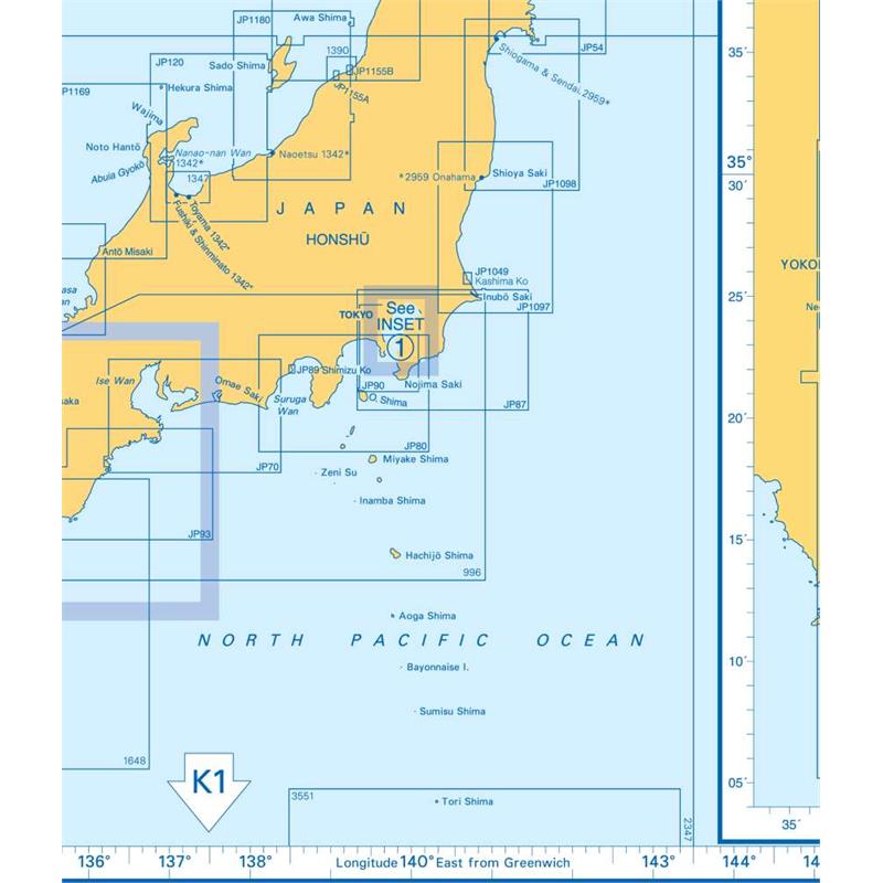 Admiralty Charts Russia - Pacific Coast - Eastern Korea - Japan - Tokyo ...