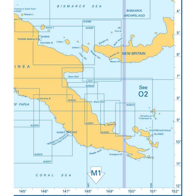 Admiralty Charts - Papua New Guinea - Irian Jaya - Adjacent Islands O1 ...