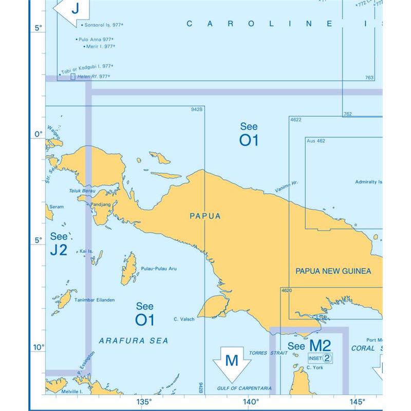 Admiralty Charts - Western Pacific Islands - Papua New Guinea - Irian ...