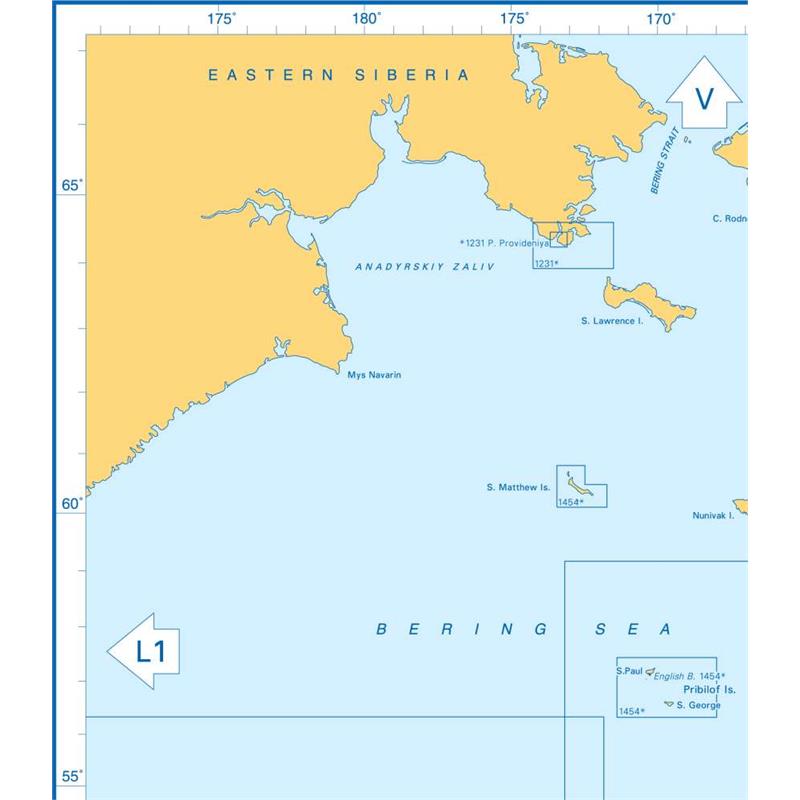 Admiralty Charts - Bering Sea and North Pacific Ocean Q 121 OutdoorGB