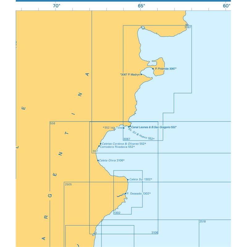 Admiralty Charts - Southern Coasts of South America S1 129 OutdoorGB