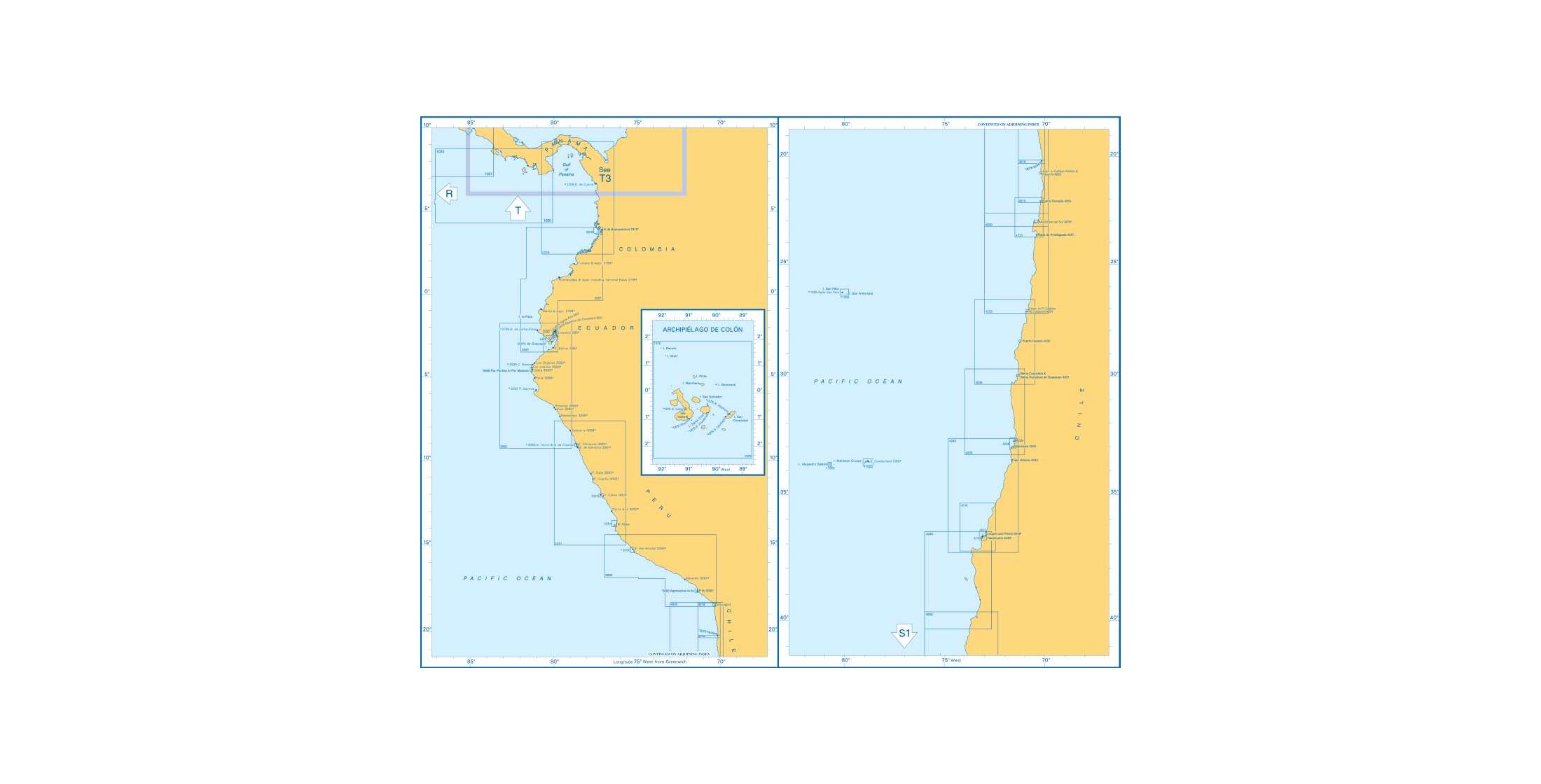 Admiralty Charts - Gulf of Panama to Bahia San Pedro - Chile ...