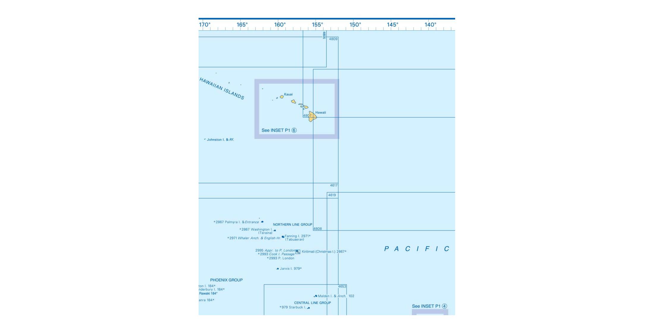 Admiralty Charts - Central Pacific Islands P 117 OutdoorGB