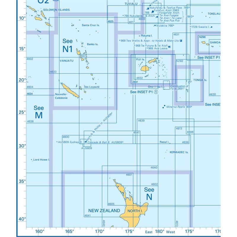 Admiralty Charts - Central Pacific Islands P 117 OutdoorGB