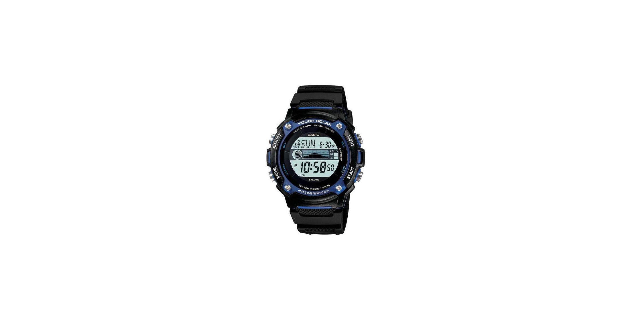 Casio Mens Tide Tracker Solar Power Watch WS210H-1AV OutdoorGB