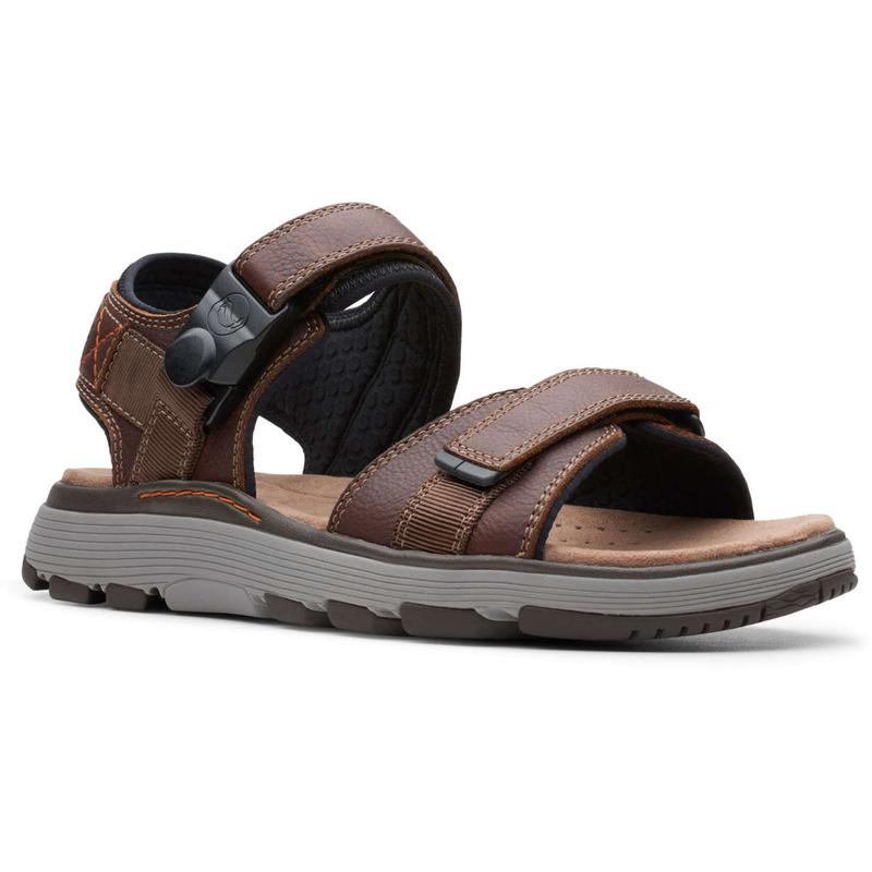 Clarks Mens Un Trek Part Sport Leather Sandals OutdoorGB