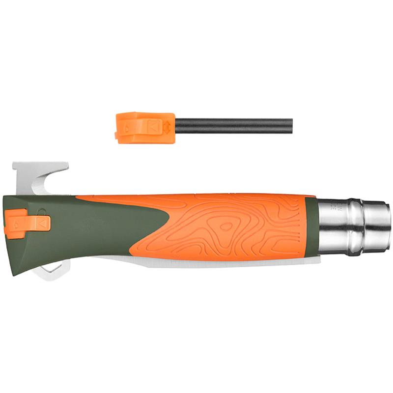Opinel No.12 Explore Survival Knife with Cutting Hook and Fire Starter ...