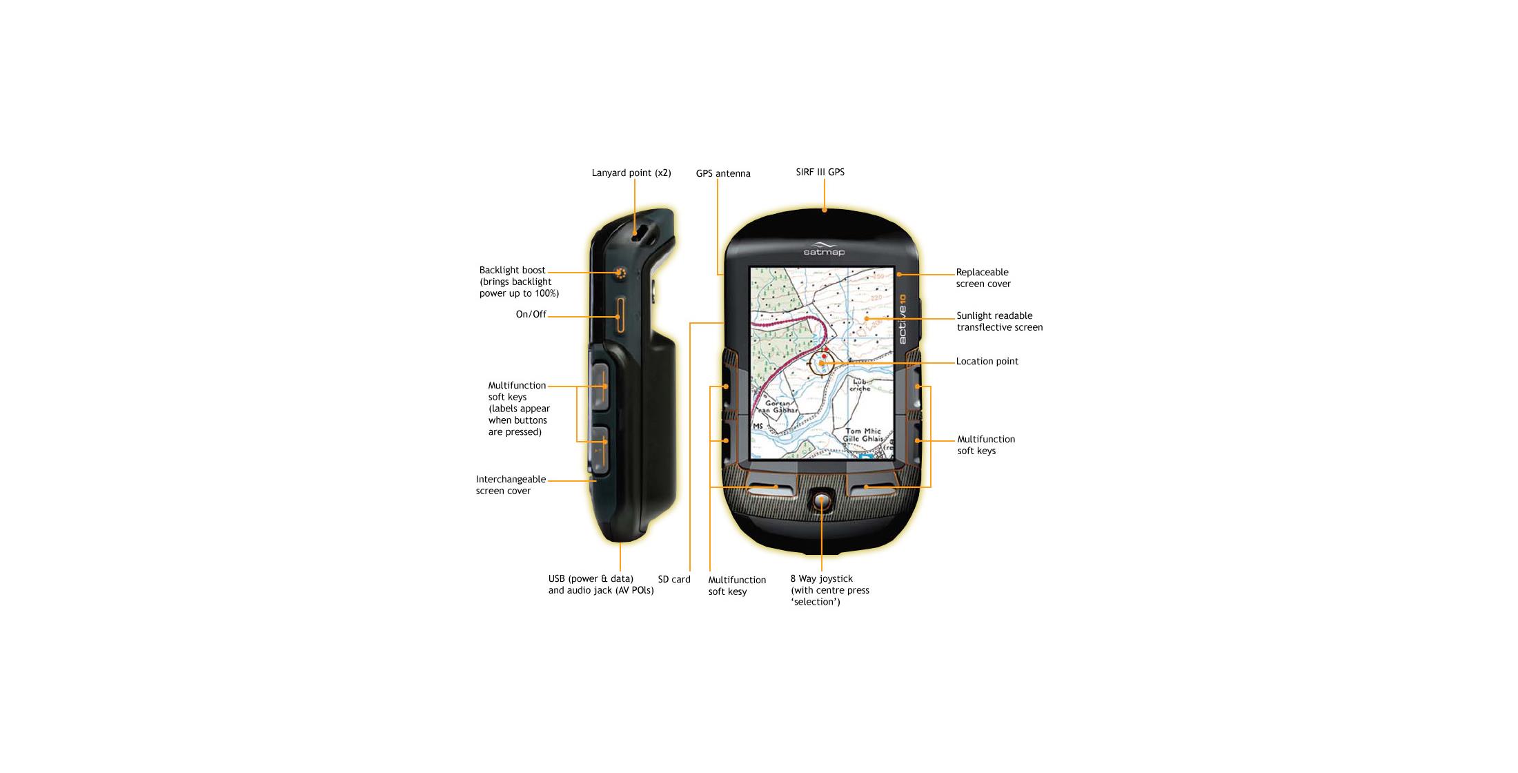 Satmap Active 10 Plus GPS Bundle with Full GB Map OutdoorGB