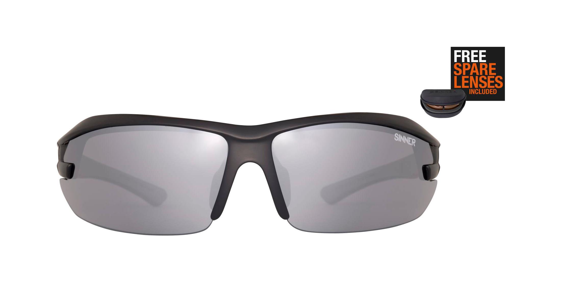 Sinner Speed Sport Sunglasses with Interchangeable Lenses and Case ...