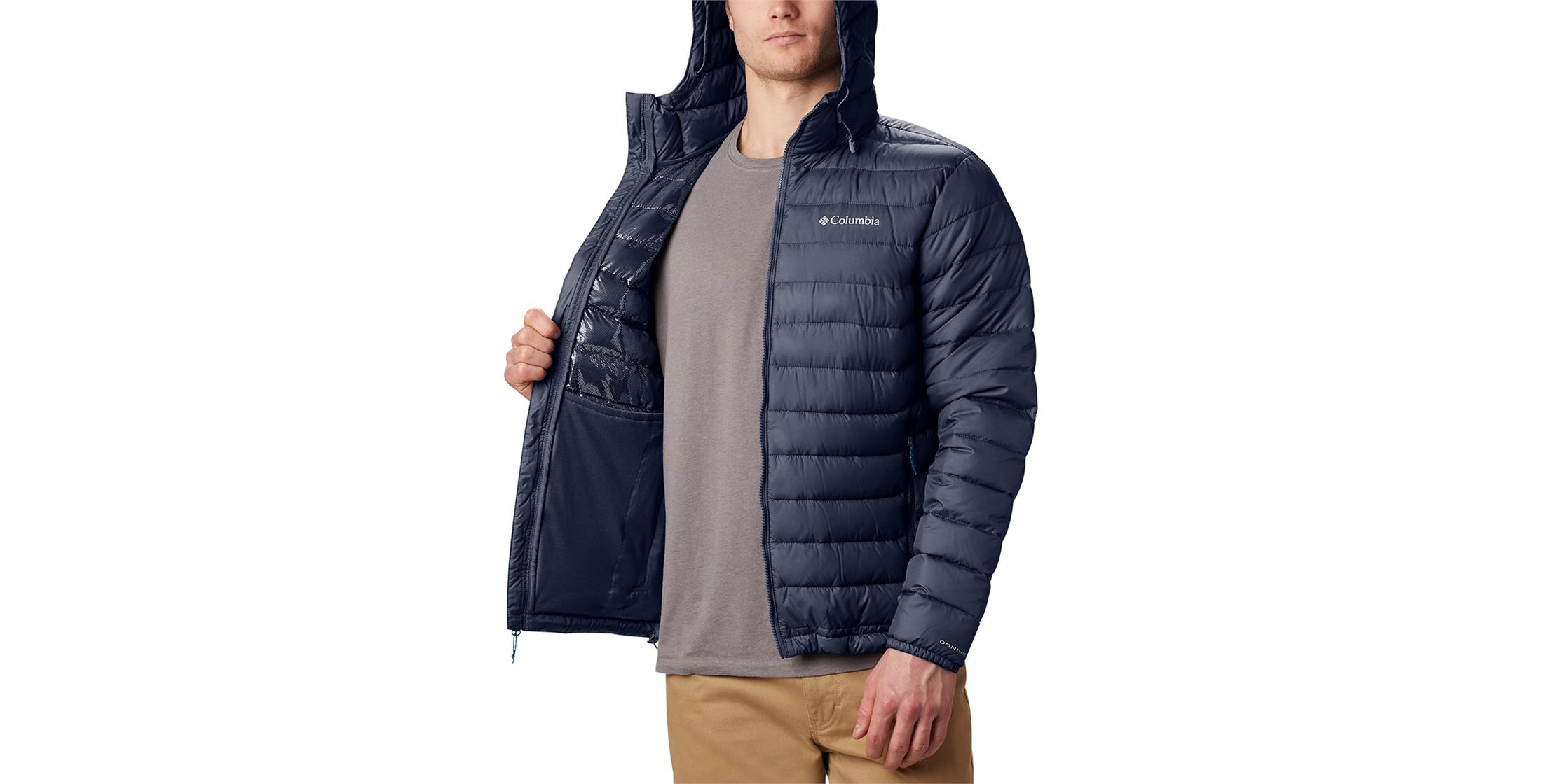 Columbia Powder Lite Mens Hooded Insulated Jacket OutdoorGB