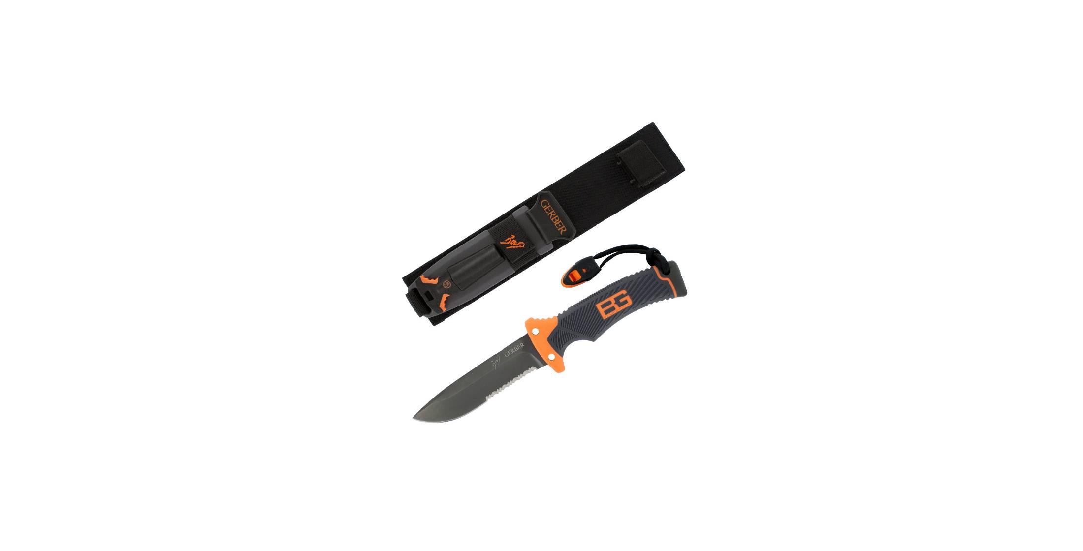 Gerber Bear Grylls Ultimate Knife Serrated Edge with Survival Guide ...