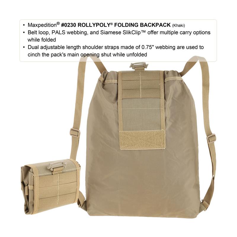 Maxpedition Rollypoly Folding Backpack OutdoorGB