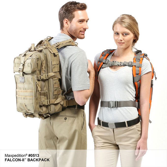 Maxpedition Falcon-II 25L Backpack padded straps, water bladder pocket ...