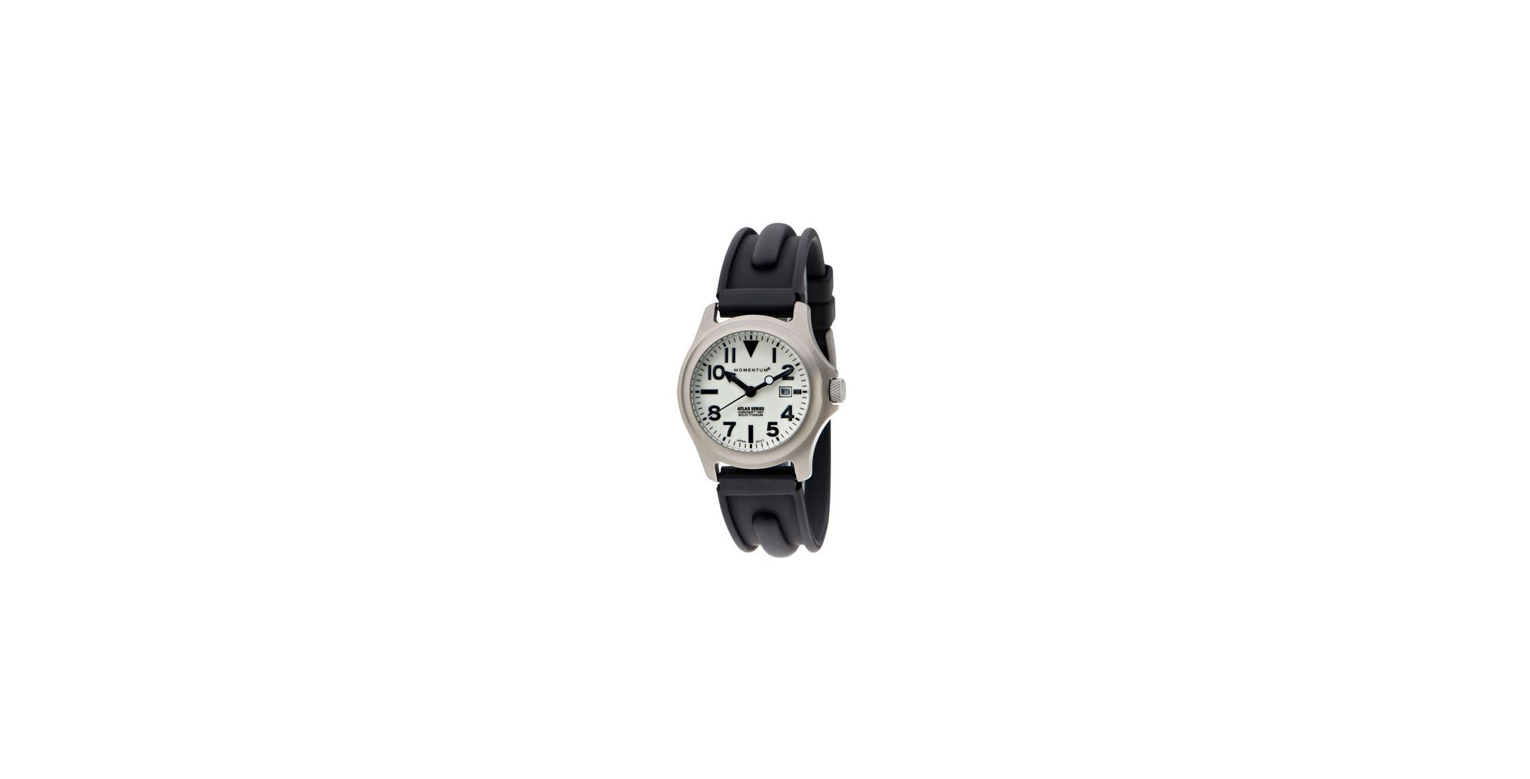 Momentum Atlas TI Titanium Ladies Watch with Rubber Strap OutdoorGB