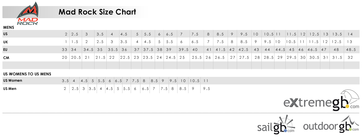 New Rock Shoe Size Chart Rock Revival Size Chart