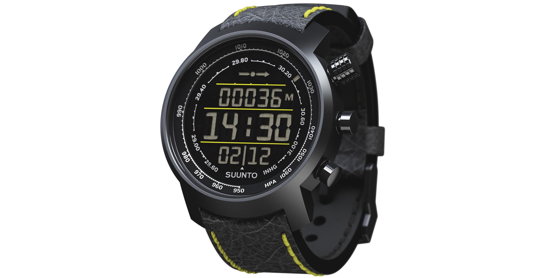 Suunto Elementum Terra Negative Black/Yellow Leather Watch OutdoorGB