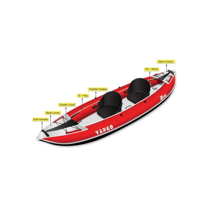 Z Pro Tango TA200 Fully Covered Recreational Kayak OutdoorGB